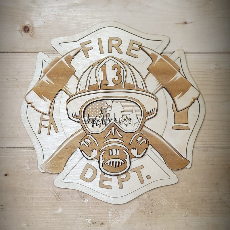 Firefighter Laser Svg - Etsy