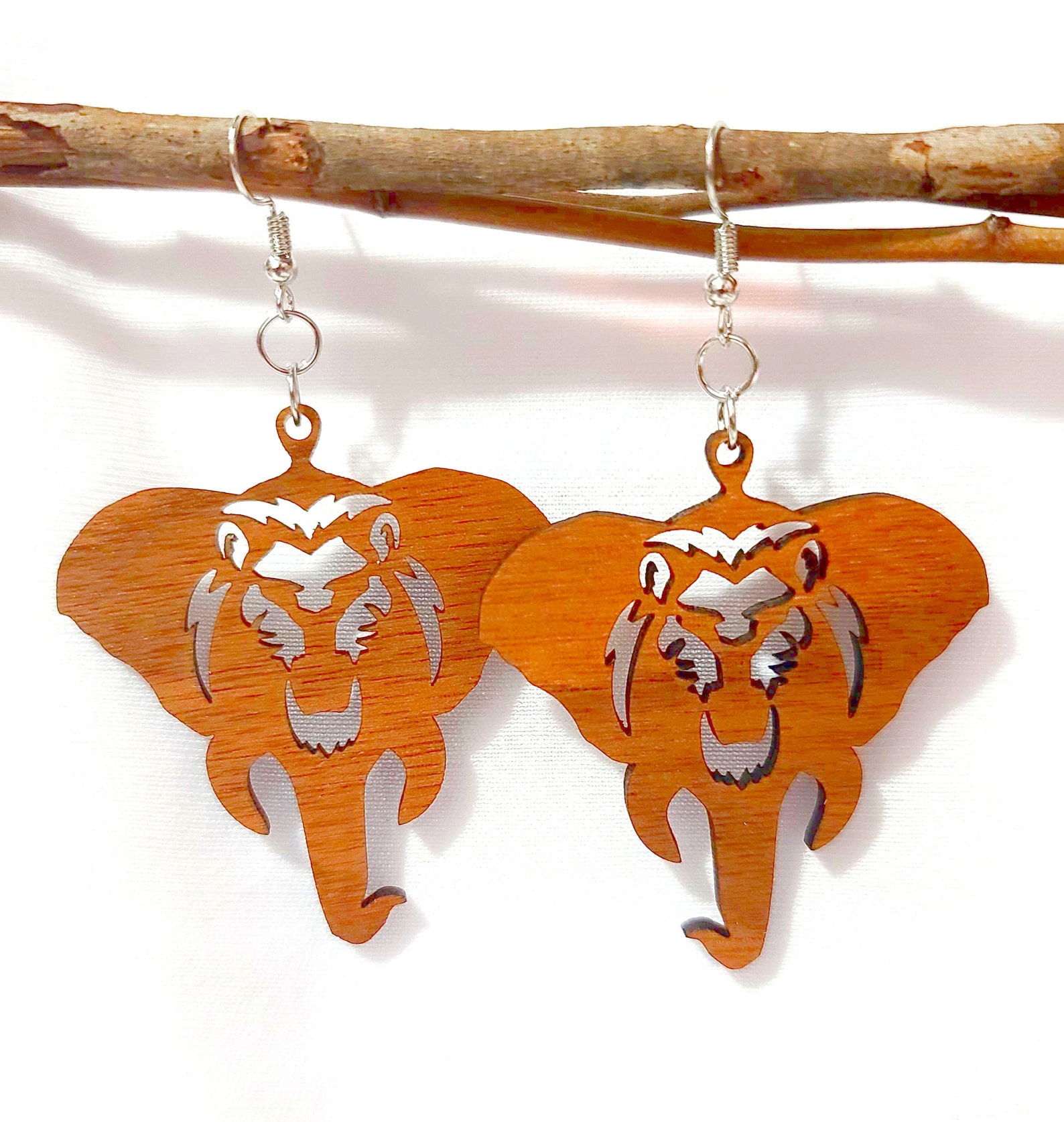 ELEPHANT EARRING SVG - Animal Earrings Svg - Laser Cut Elephant ...