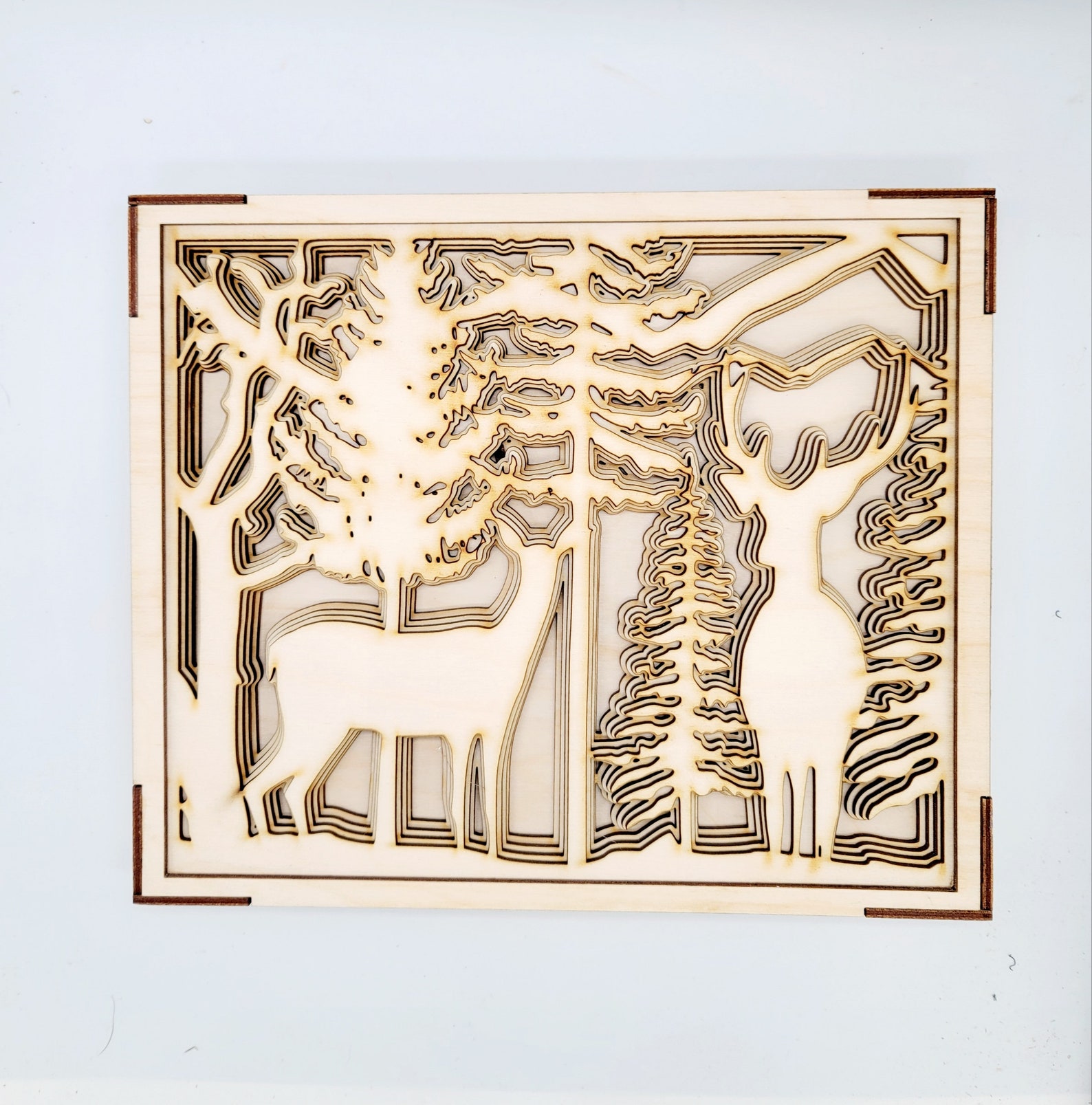 LAYERED DEER SCENE Svg Pdf Laser Cut Cnc Ready - Etsy