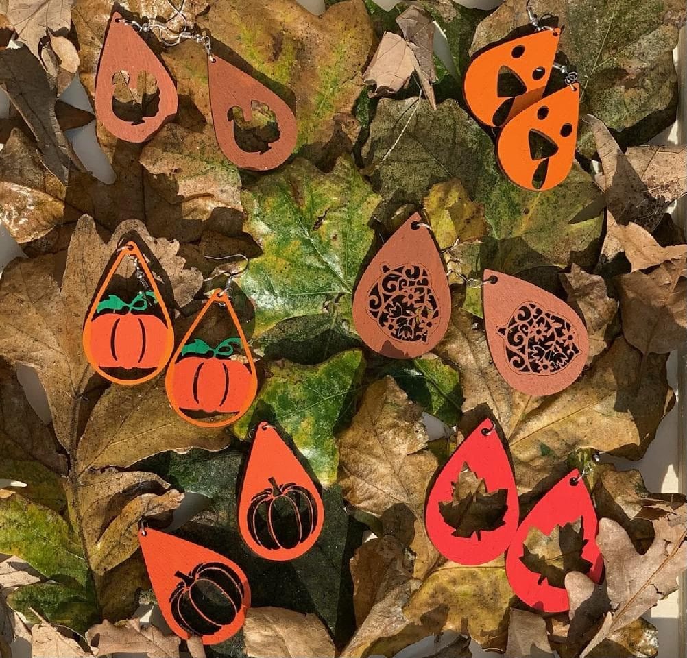 FALL EARRINGS SVG Bundle Laser Cut Owl Turkey Earrings Svg | Etsy