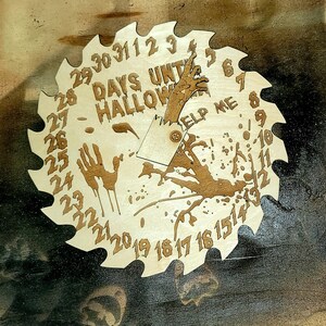 HALLOWEEN COUNTDOWN CLOCK, Wall Hanger, Laser Cut Svg Design, Glowforge ...
