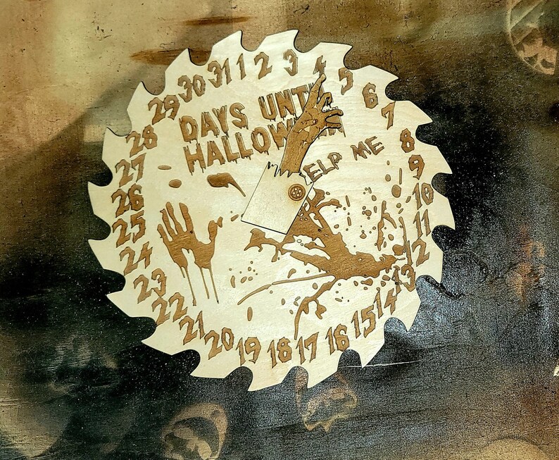 HALLOWEEN COUNTDOWN CLOCK Wall Hanger Laser Cut Svg Design - Etsy