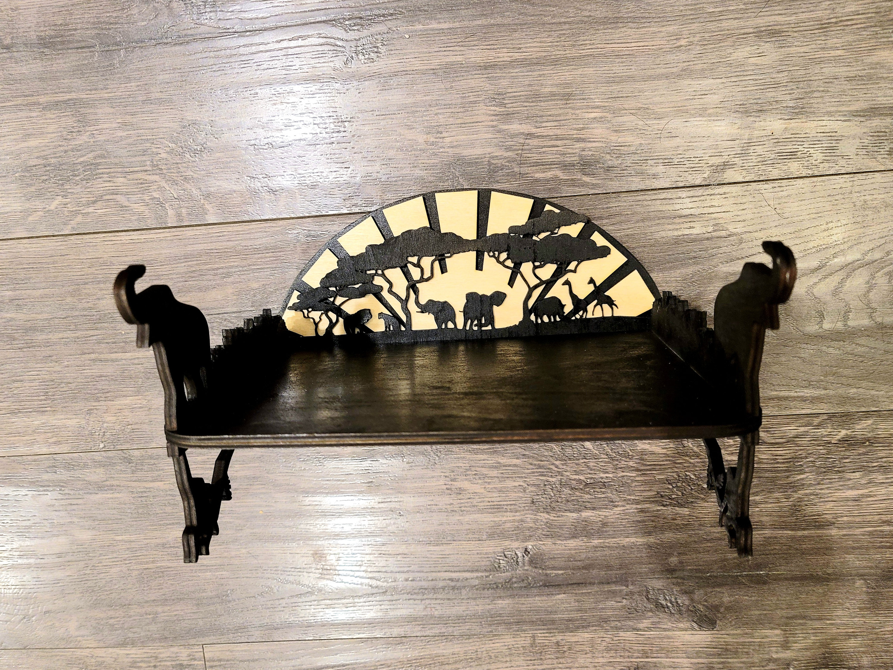 AFRICAN THEMED SHELF Laser Cut Design Svg Dxf Eps Pdf - Etsy