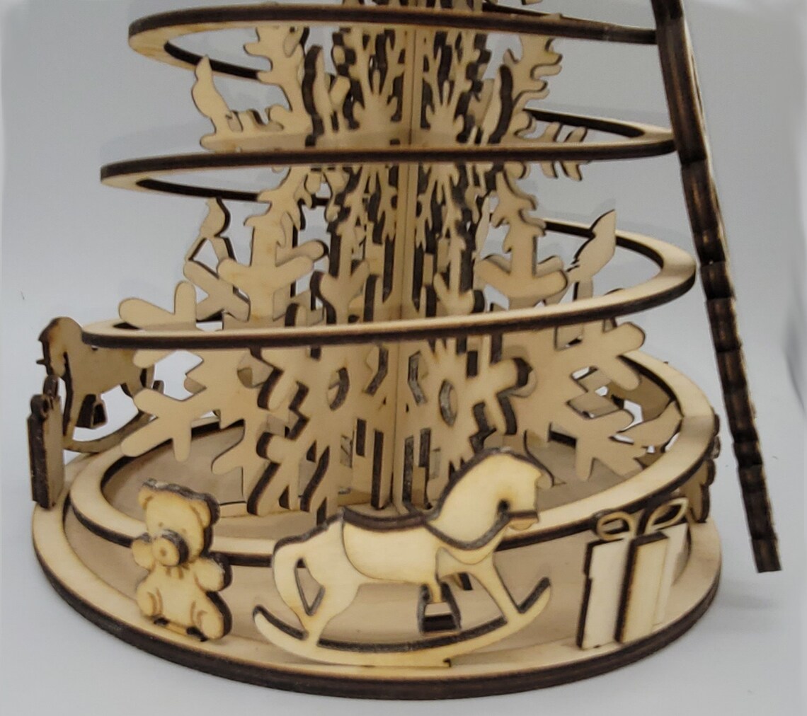 CHRISTMAS TREE SPIRAL Laser Cut Design, Glowforge Ready, Instant ...