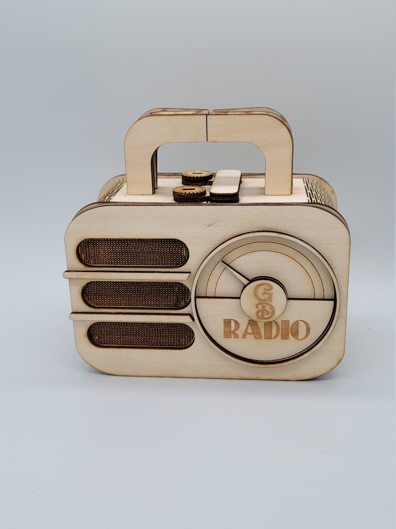 RETRO RADIO CLUTCH, Gift Box, Svg, Pdf, Instant Download, Laser Ready ...
