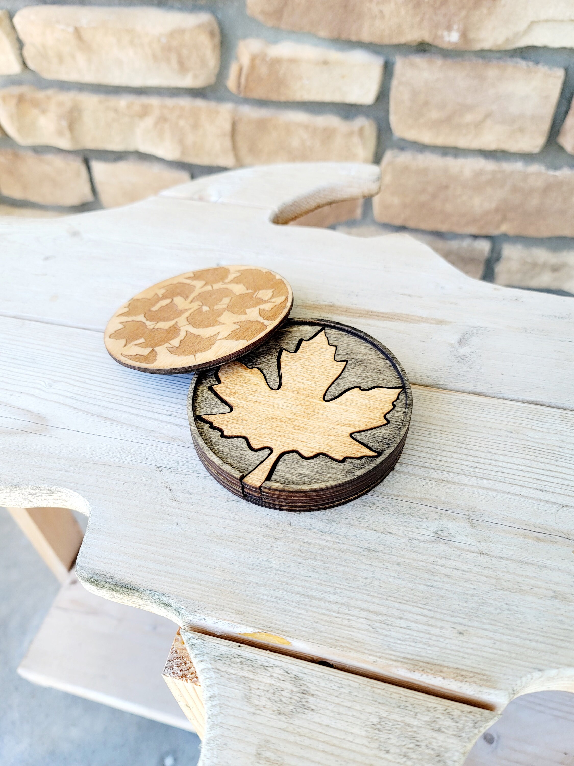 FALL COASTERS SVG Set Leaf Coaster Fall Beer Svg | Etsy