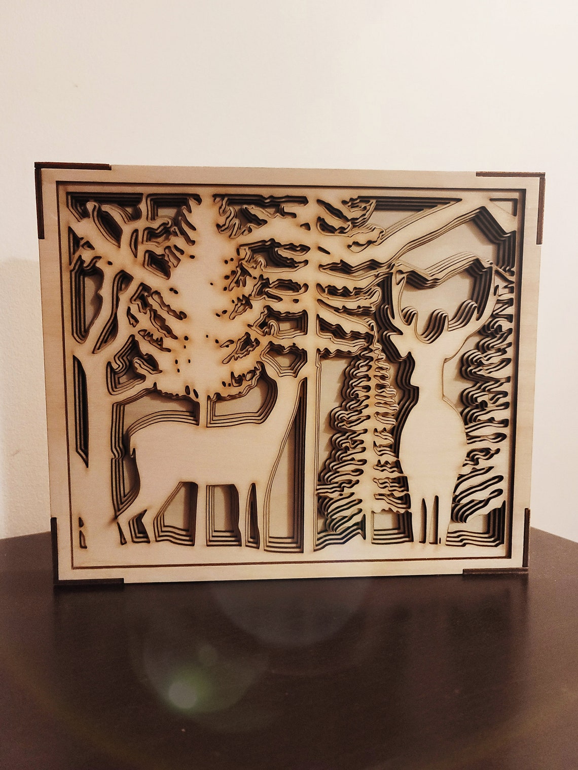 LAYERED DEER SCENE Svg Pdf Laser Cut Cnc Ready | Etsy
