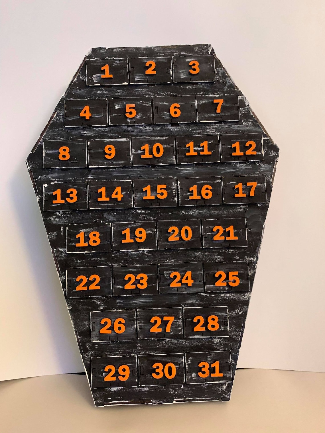 COFFIN HALLOWEEN ADVENT Calendar Glowforge Read Instant - Etsy