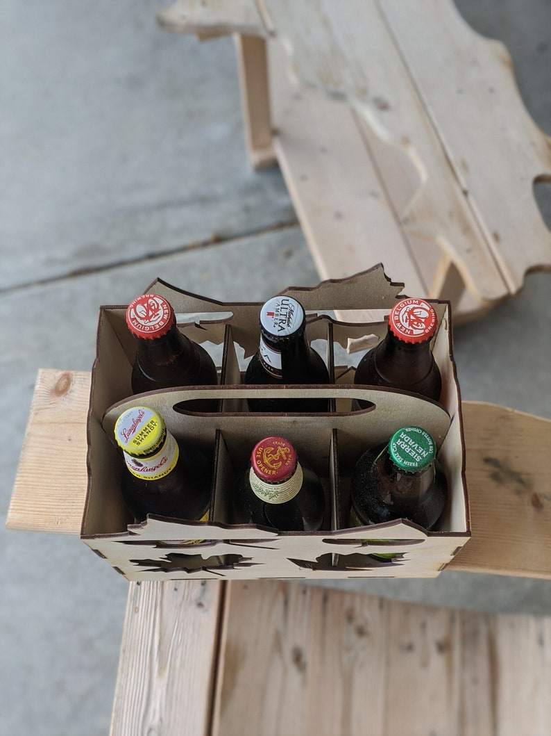 BEER CADDY SVG Beer Bottle Box Bar Beer Cabinet Floral | Etsy