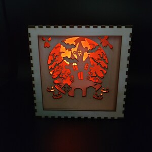 NIGHT LIGHT BOX - Occasion Light Box - Halloween Light Box - Night ...