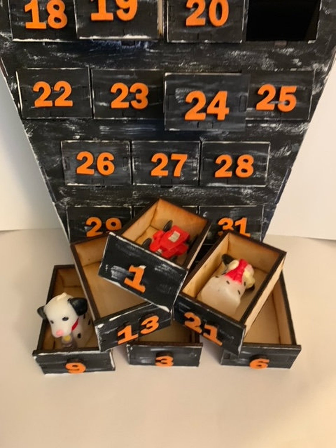 COFFIN HALLOWEEN ADVENT Calendar Glowforge Read Instant - Etsy