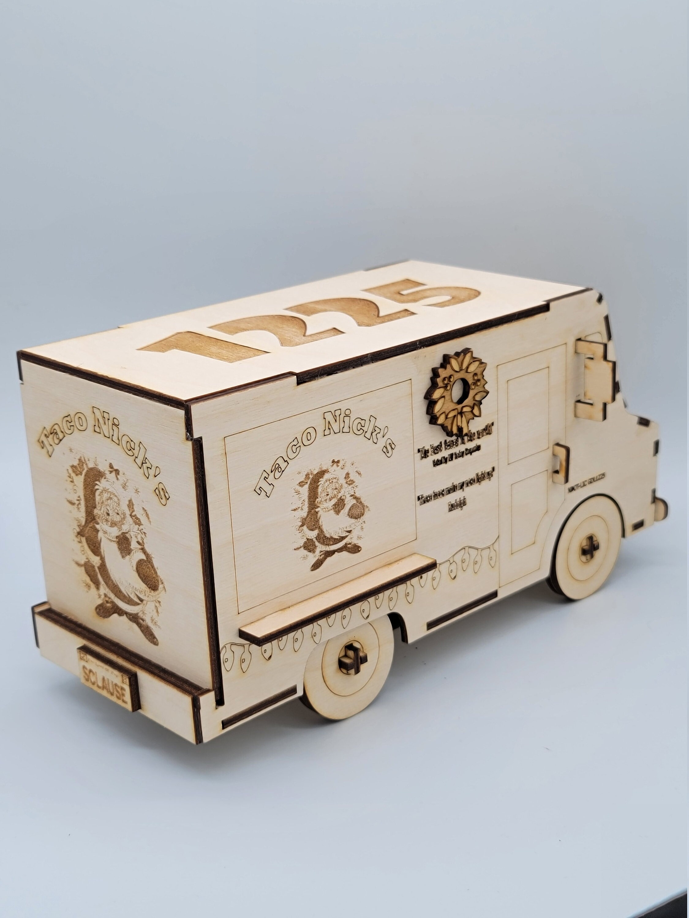 SANTA'S TACO TRUCK Svg Pdf Christmas Village Laser - Etsy