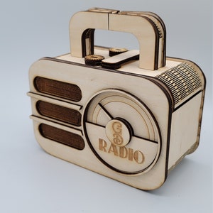 RETRO RADIO CLUTCH, Gift Box, Svg, Pdf, Instant Download, Laser Ready ...