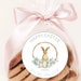 Editable Easter Bunny Label Template, 2 Inch Round Easter Gift Tag or ...