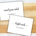 Editable Script Buffet Card Template, Calligraphy Wedding Buffet Label ...