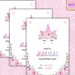 Editable Magical Unicorn Valentine Cards, Unicorn Treat Bag Tag ...