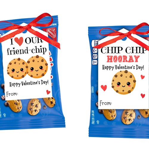 Valentine's Day Milk and Cookies Printable Tag Class - Etsy
