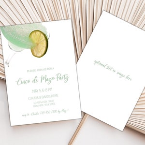 Cinco De Mayo Party Invitation, Editable Fiesta Happy Hour, Margarita ...