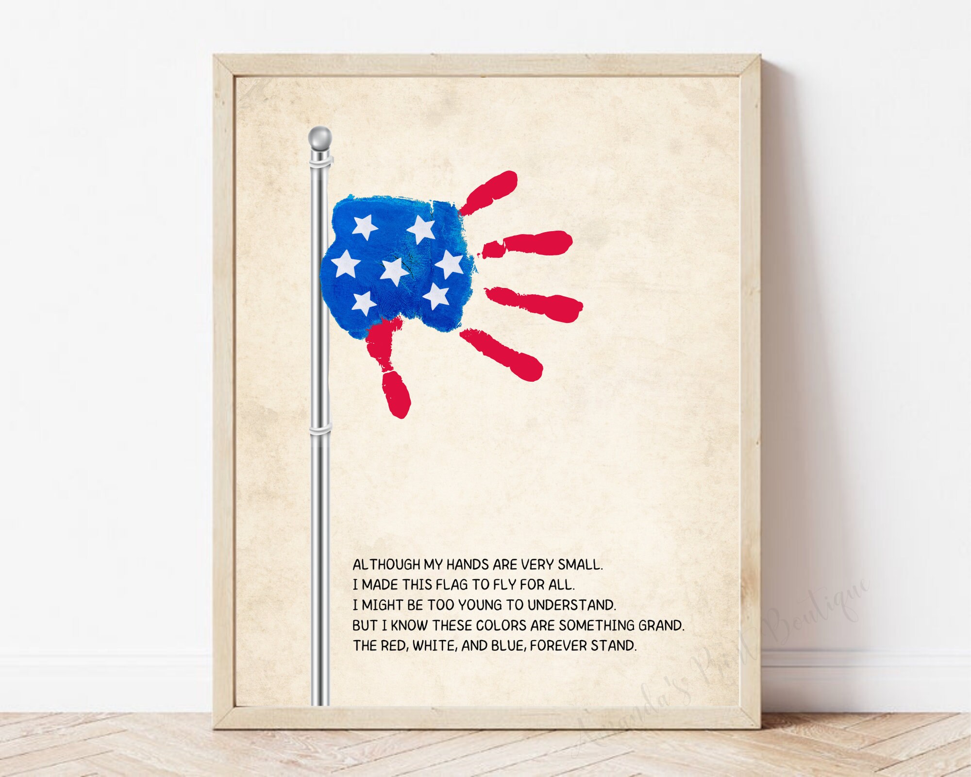 Flag Poem Handprint Art , 4th of July, Independence Day, Memorial Day ...