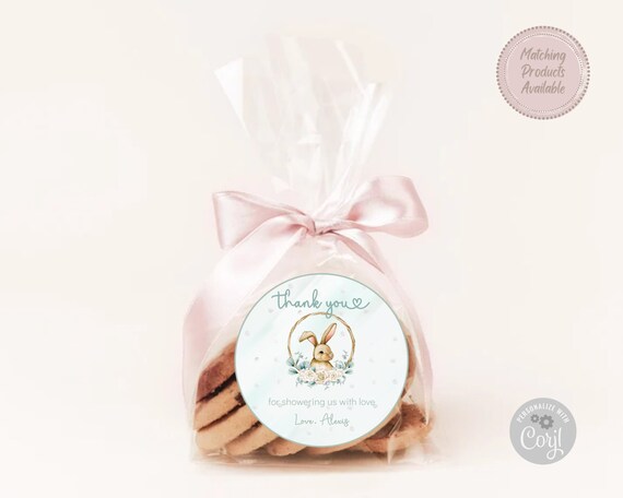 Editable A Little Bunny Label Template 2 Inch Round Baby | Etsy
