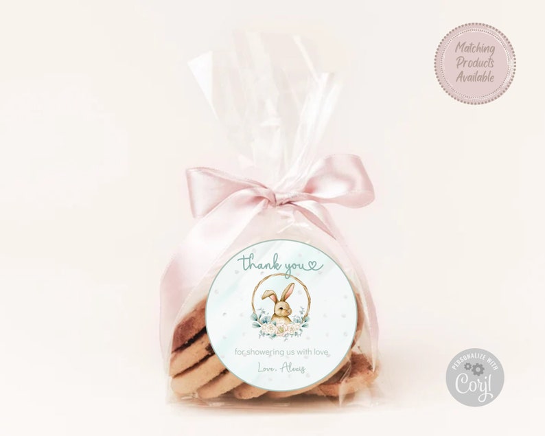 Editable A Little Bunny Label Template 2 Inch Round Baby - Etsy