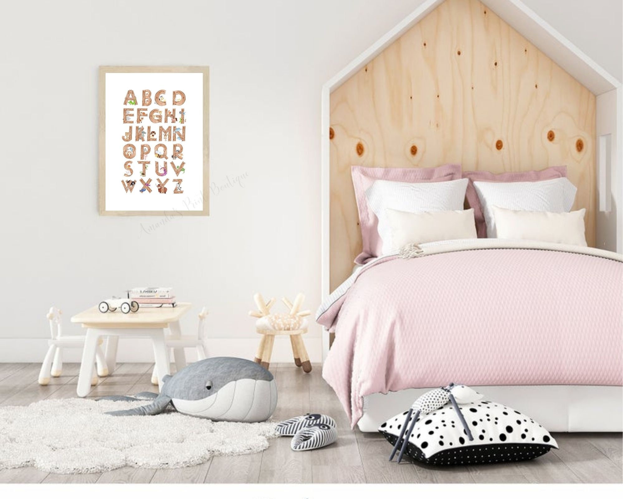 Alphabet Poster, ABC Poster, Printable Wall Art, Alphabet Print, Kids ...