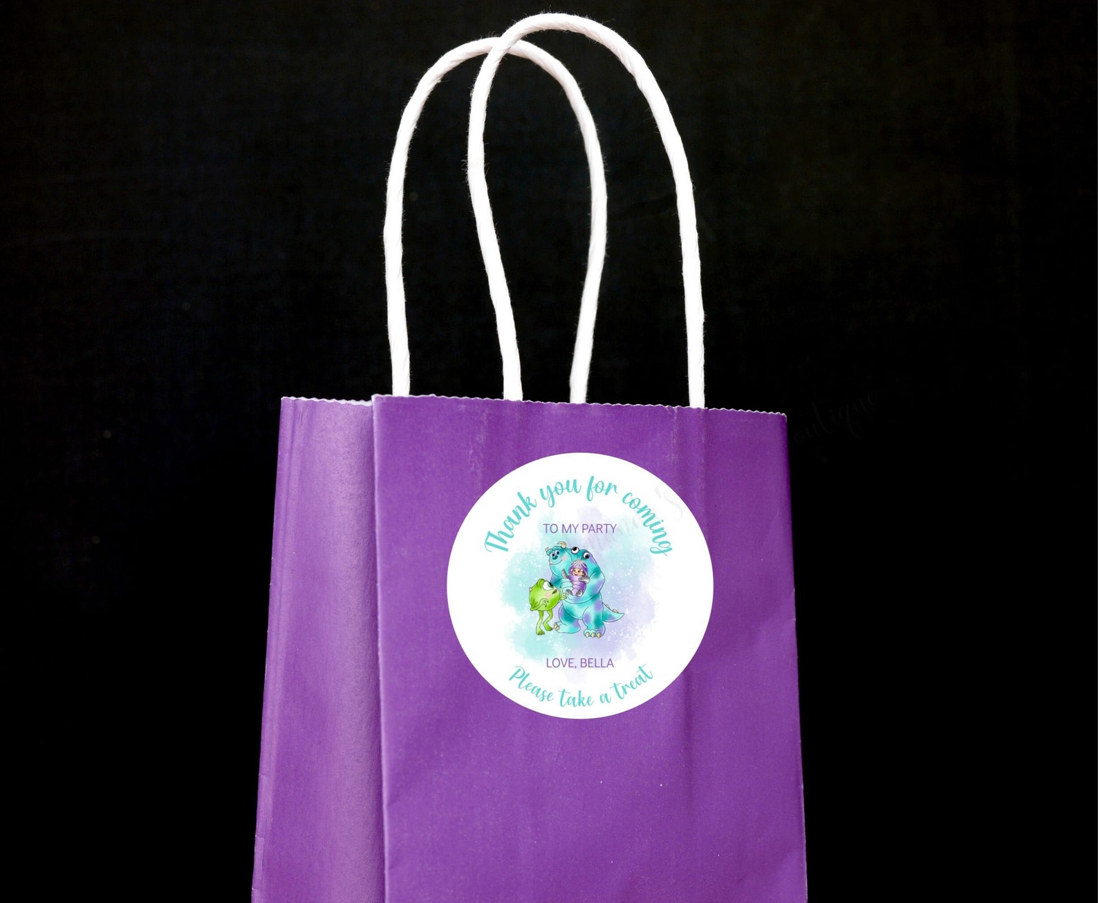 Monsters Birthday Party Label Template, Editable Birthday 2 Inch Round ...