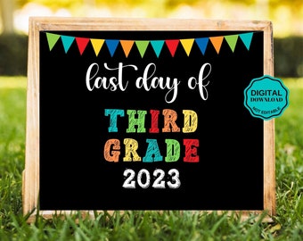 First Day of THIRD GRADE Sign, First Day of School Sign, 3rd Grade ...