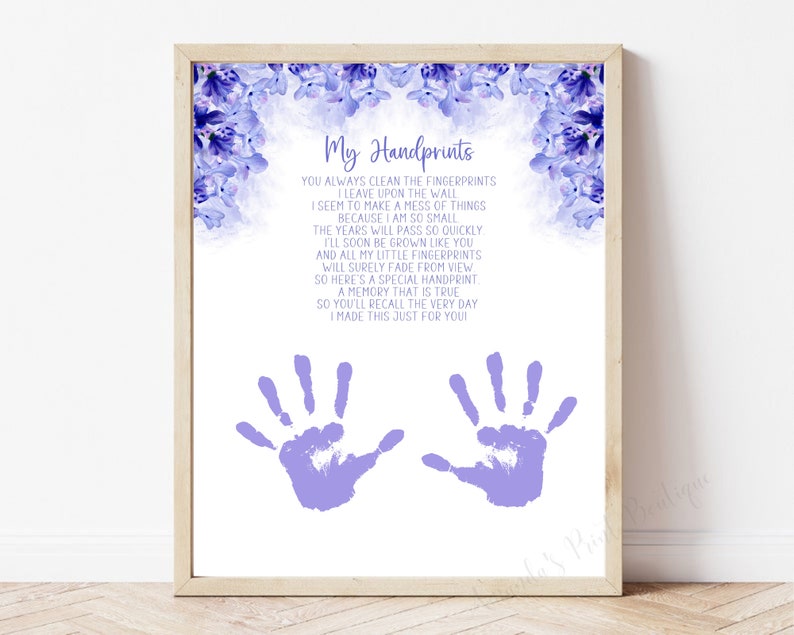 My Handprints Poem/ Handprint Art / Keepsake Craft / Baby - Etsy
