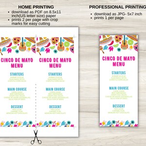 Cinco De Mayo Menu, Editable Fiesta Happy Hour Menu, Mexican Fiesta ...