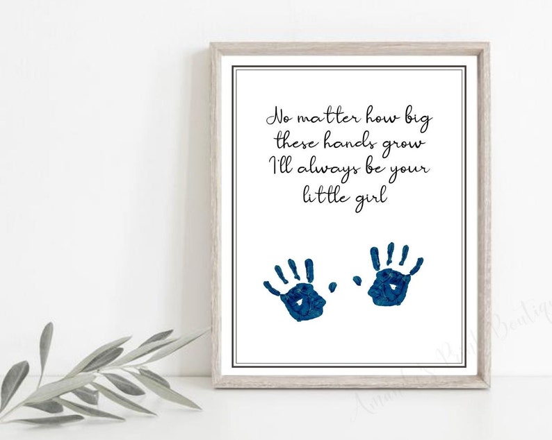 Handprint Art / Keepsake Craft / Baby Toddler Child Gift Craft DIY ...