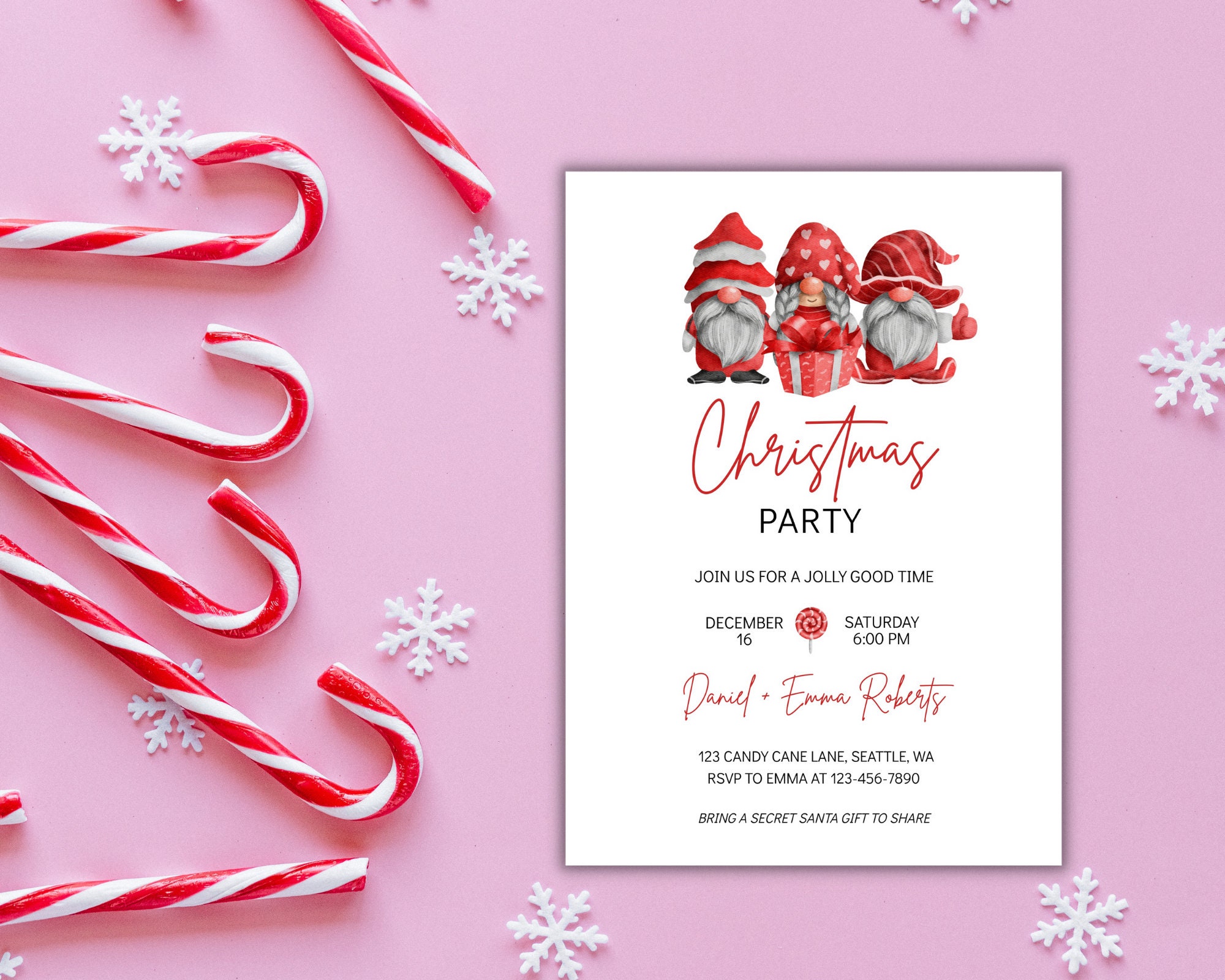EDITABLE Christmas Party Invitation Christmas Invitation - Etsy