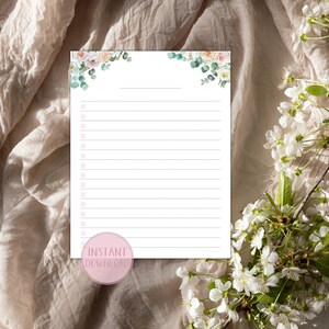 Printable to Do List, Watercolor Blush Boho Floral Planner Insert, Boho ...