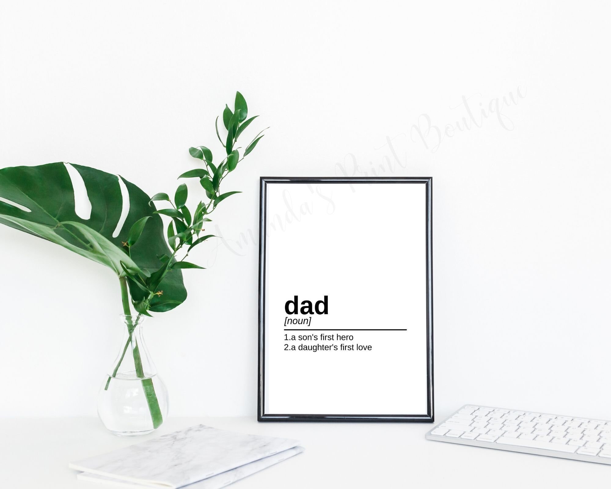Dad Definition Printable Art Father's Day Gift Dad Quotes Print Dad ...