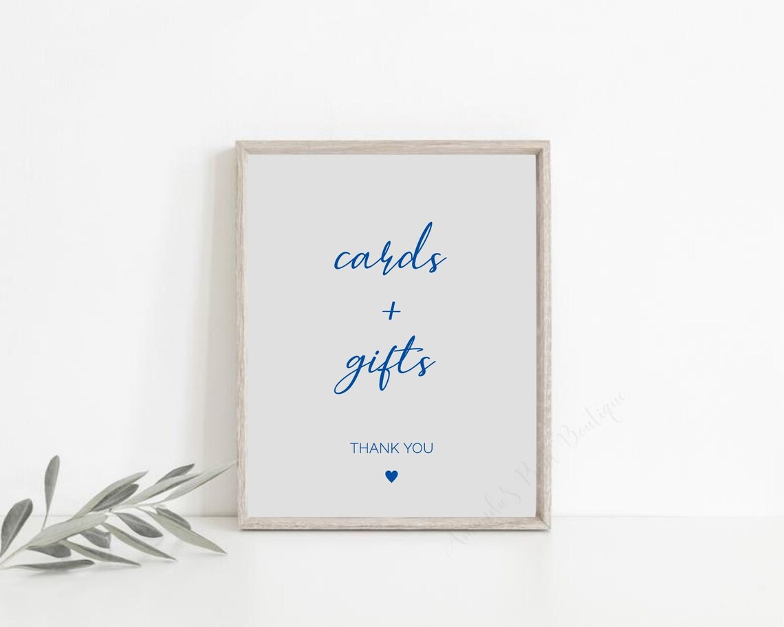 EDITABLE Cards & Gifts Sign Printable Modern Minimalist | Etsy