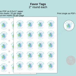 Monsters Birthday Party Label Template, Editable Birthday 2 Inch Round ...