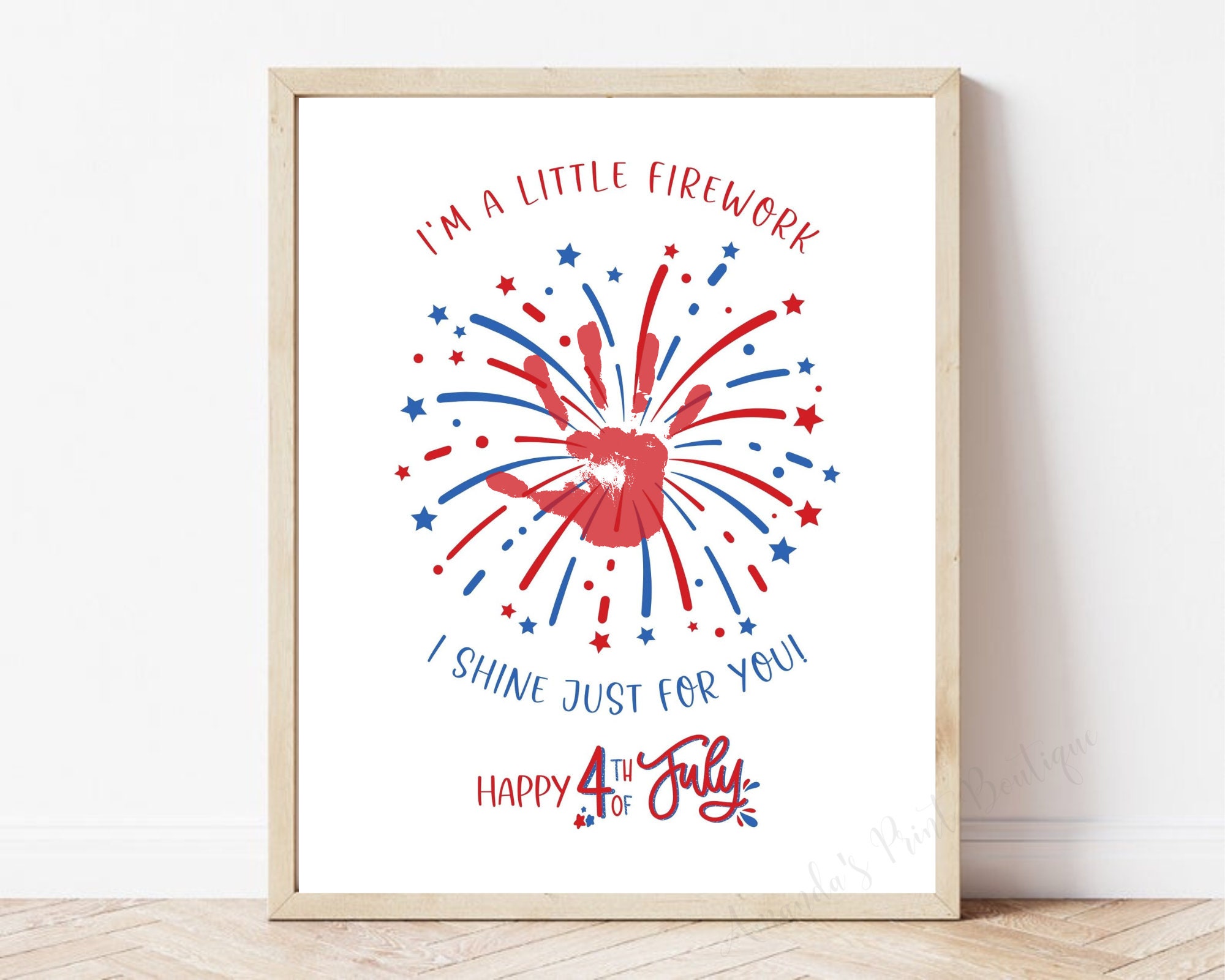 4th of July Firework Handprint Art, Classroom Activities, 4th of July ...