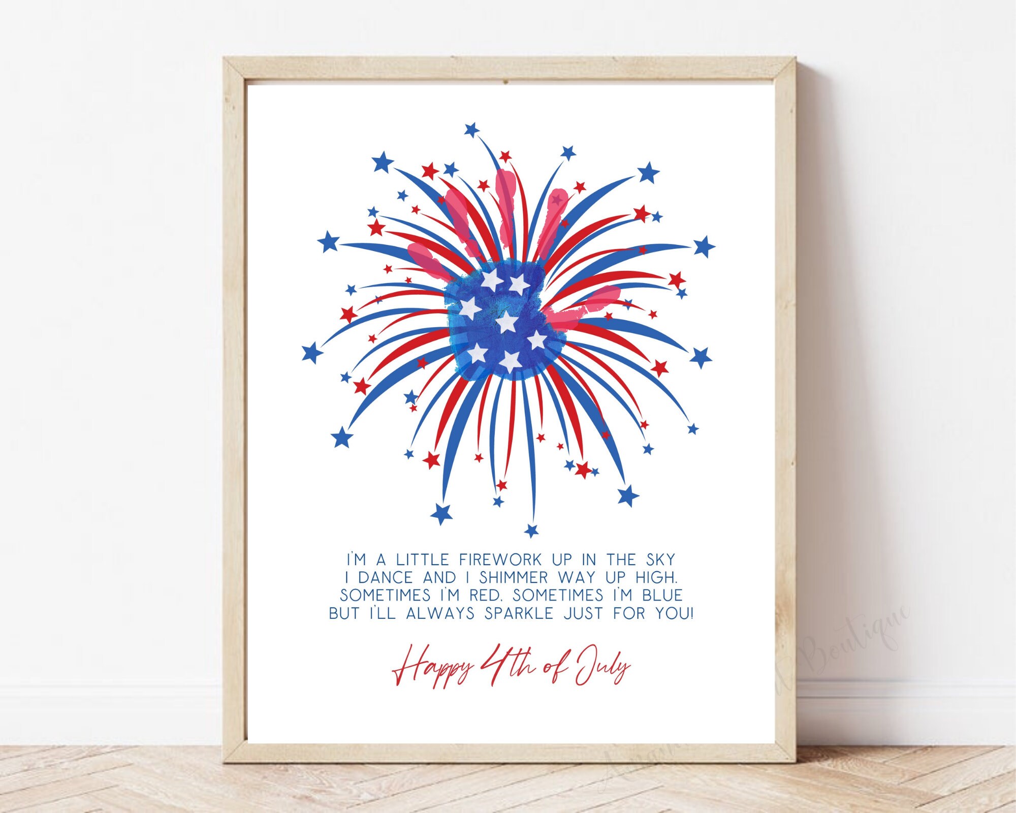 4th of July Firework Handprint Art, Classroom Activities, 4th of July ...