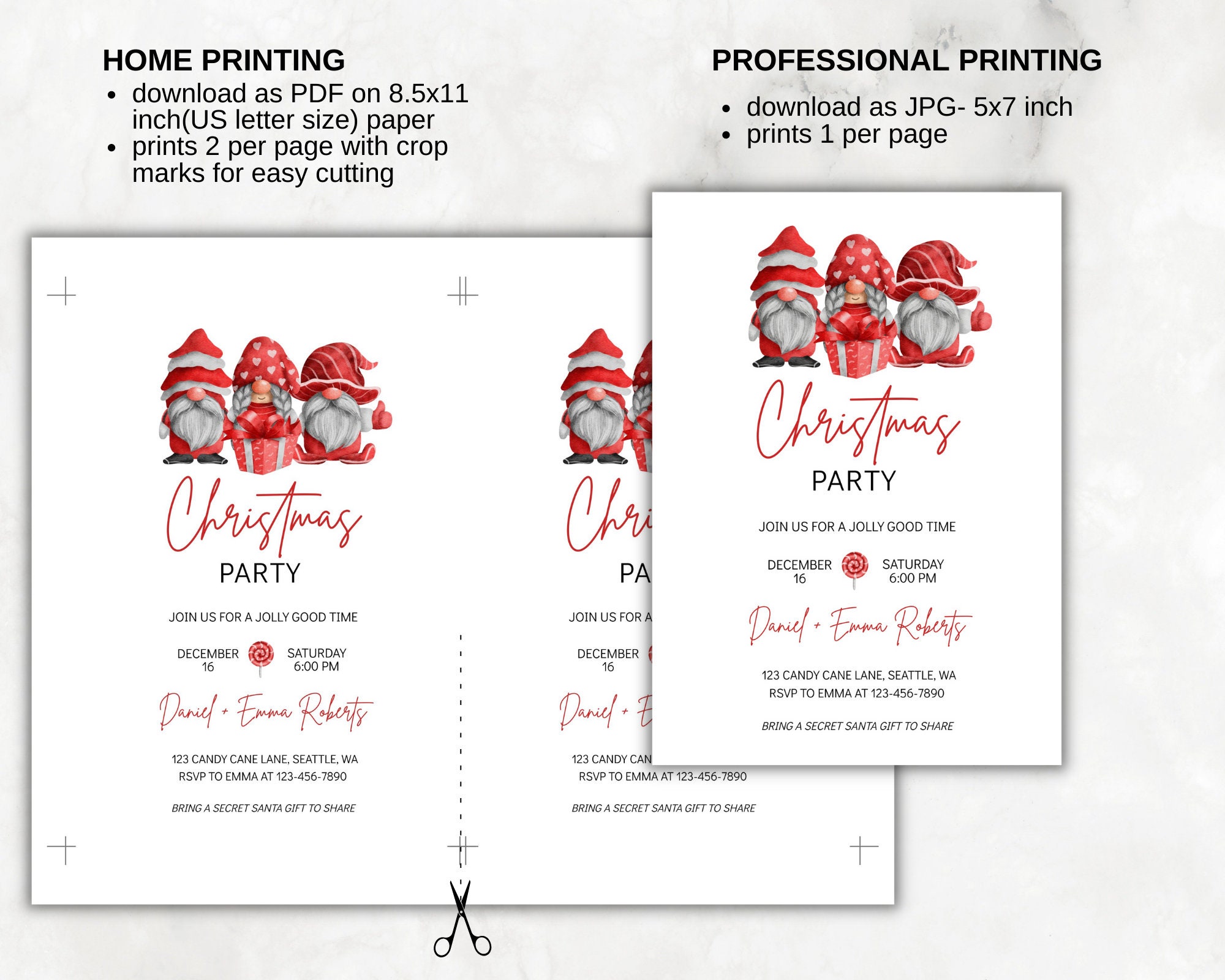 EDITABLE Christmas Party Invitation Christmas Invitation - Etsy