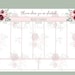 Horizontal Floral Weekly Schedule Daily Schedule Hourly Time - Etsy