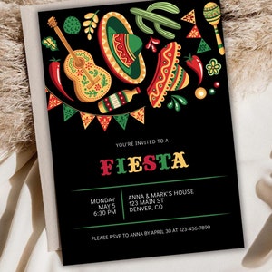 Cinco De Mayo Party Invitation, Editable Fiesta Happy Hour, Mexican ...