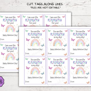 Rainbow Valentines Day Cards, Girl Valentine's Day Cards, Butterfly ...