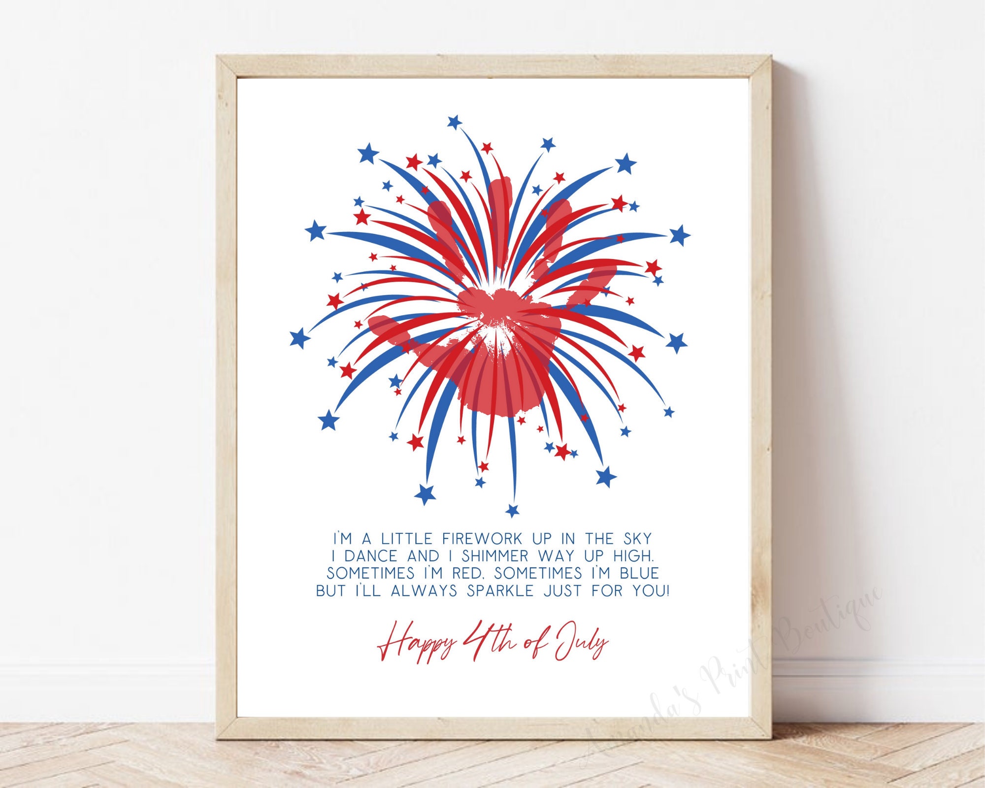 4th of July Firework Handprint Art, Classroom Activities, 4th of July ...
