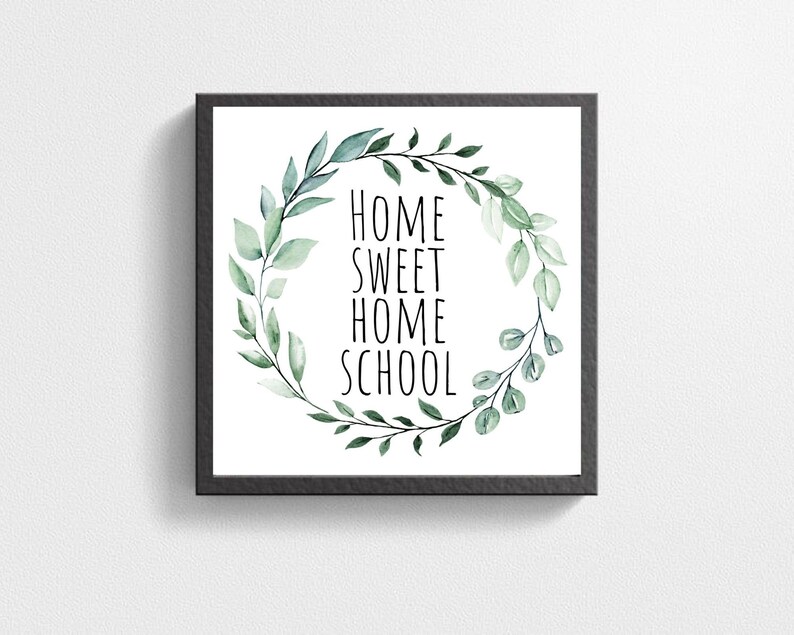 Home Sweet Homeschool Sign Printable Wall Art Home Decor - Etsy