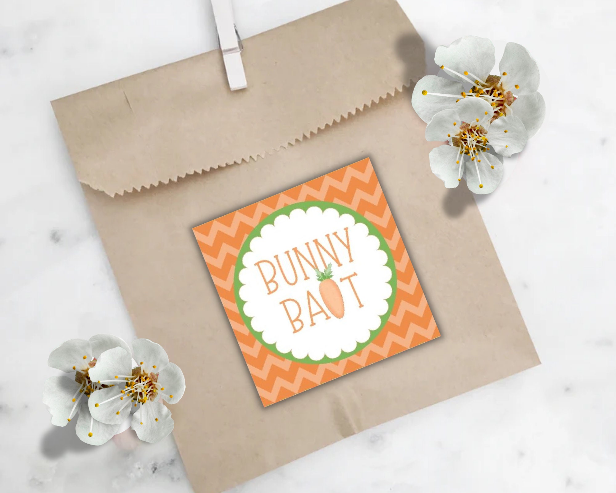 Easter Bunny Bait Printable Square 2.5 Cookie Tag, Bunny Bait Cookie ...