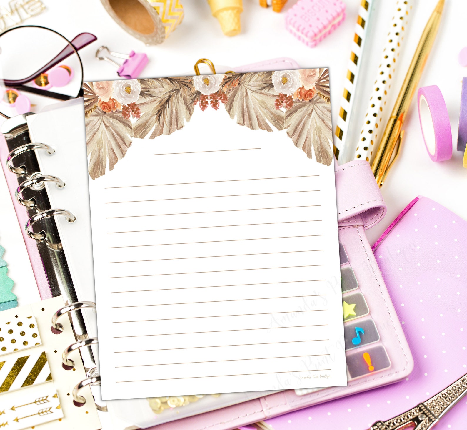 Boho Floral Printable to Do List Watercolor Floral Planner - Etsy