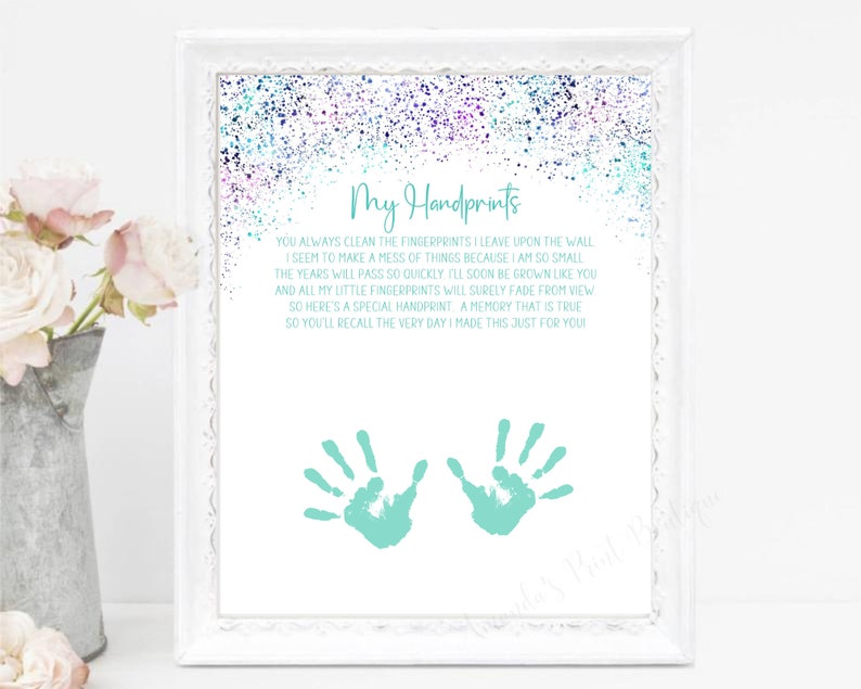 My Handprints Poem/ Handprint Art / Keepsake Craft / Baby - Etsy