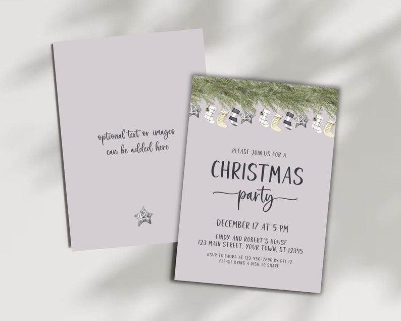 EDITABLE Christmas Party Invitation Holiday Party Invitation - Etsy