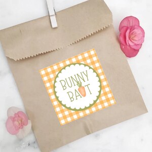 Easter Bunny Bait Printable Square 2.5" Cookie Tag, Bunny Bait Cookie ...
