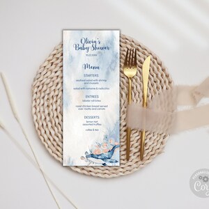 Editable Ocean Menu Template Printable, Under the Sea Menu ...